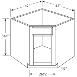 Easy Reach Corner Base Cabinet - Planet Granite